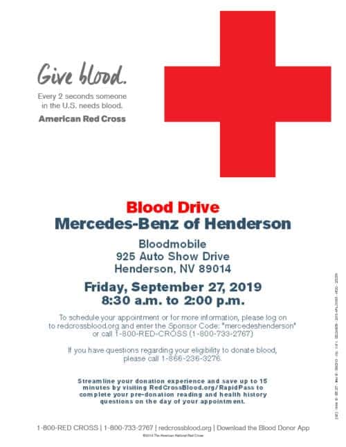 Blood Drive: We Need Your Blood! | Mercedes-Benz of Henderson