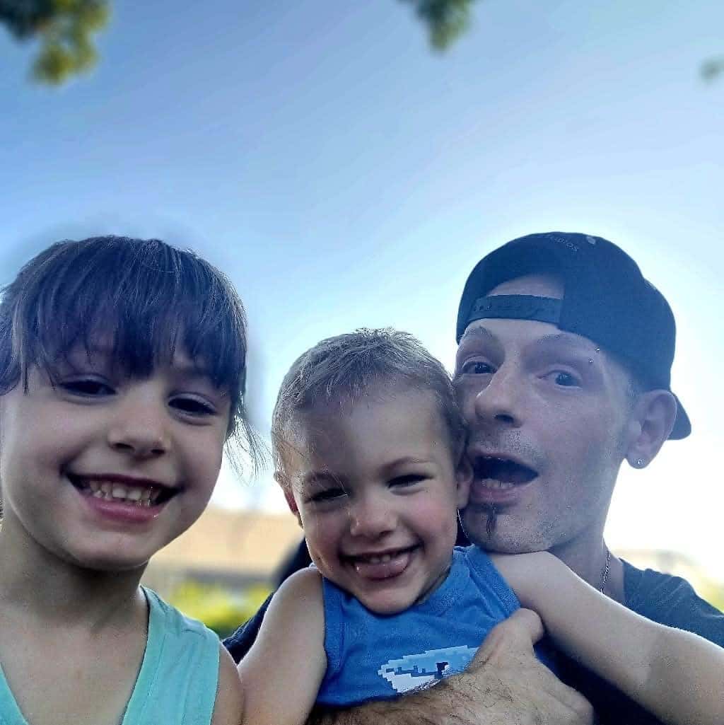Daniel Saenz and his children..Autumn And Ethan - Homewood Chevy Cares
